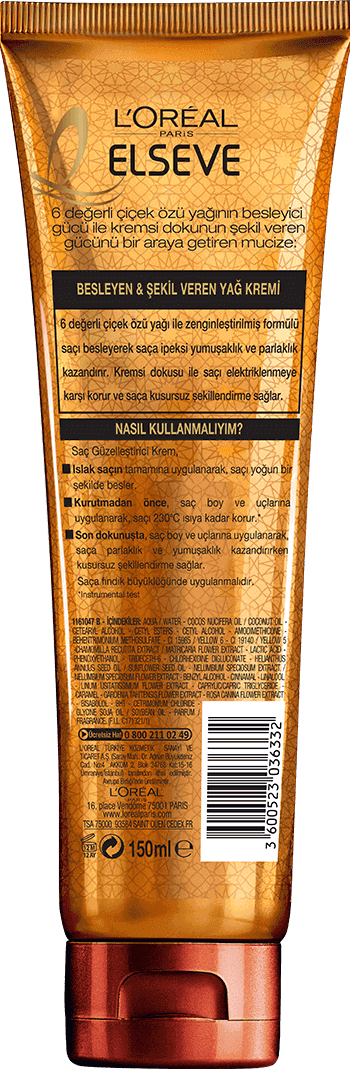 Elseve Mucizevi Yağ Saç Güzelleştirici Krem | Kuru ve Sert Saçlar | L ...